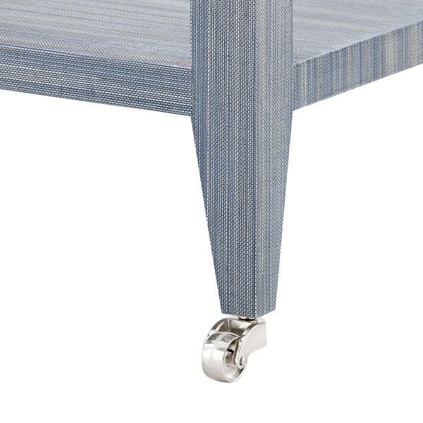 LUTHER SIDE TABLE, COLONIAL BLUE SHIMMER - Salisbury & Manus